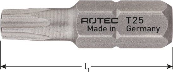 Rotec PRO Schroefbit T 10, L=25, C6.3, BASIC (vpe 10) | bol