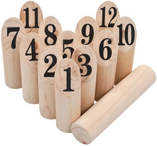 Kubb - Zweeds werpspel voor buiten - Houten buitenspel voor gezin en vrienden -... | bol