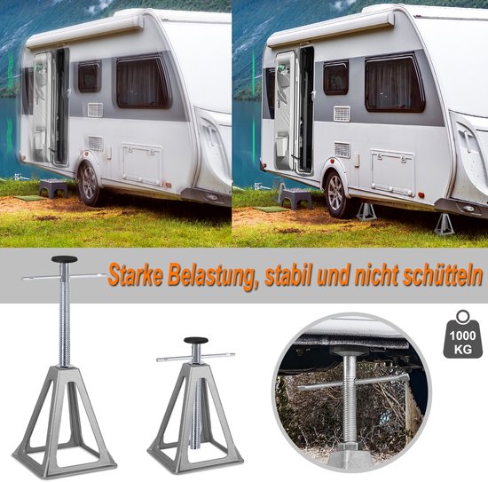2 stuks aluminium steunbokken voor caravans caravans staanders en ...