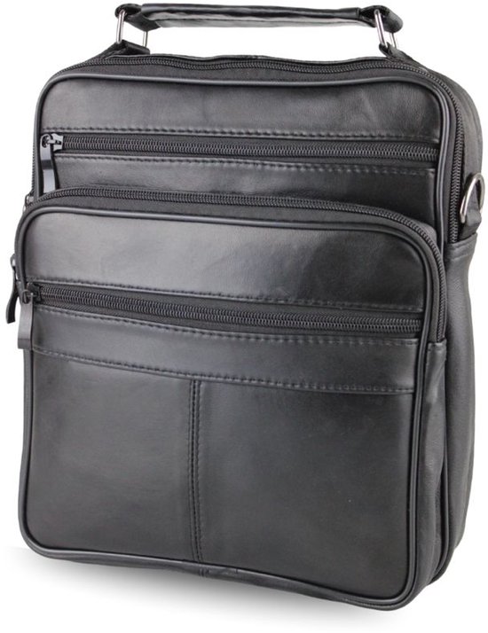 Leren schoudertas heren L | Crossbody tas heren leder | Reporter tas ...