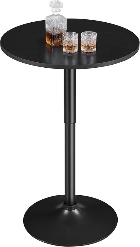 Verstelbare Ronde Bartafel - 360° Draaibaar, Hoogte 69,5-91 cm - Statafel voor Thuis... | bol