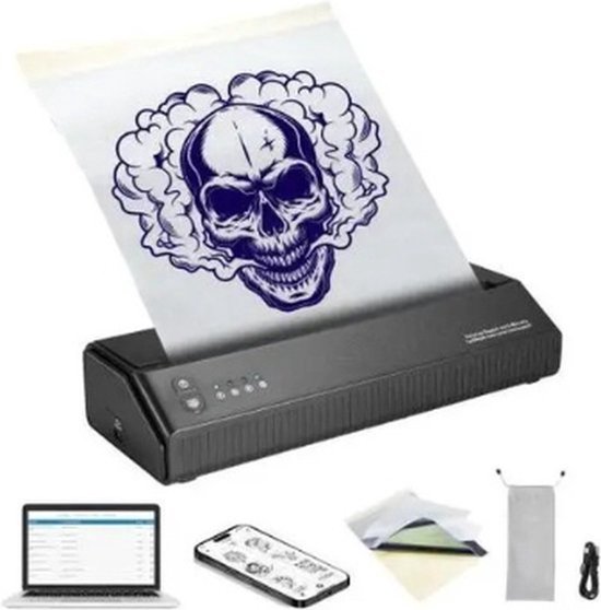 Collox Tattoo Sjabloonprinter - Bluetooth printer - Inclusief opbergzak ...
