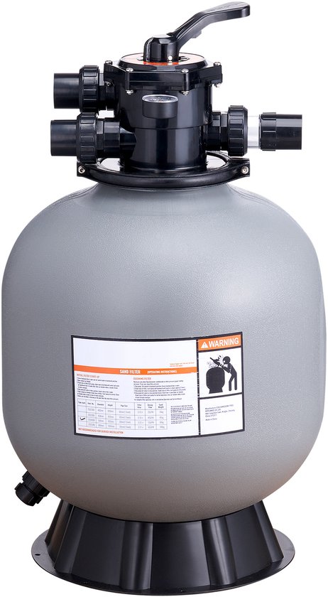 Zandfilter voor Zwembad, 50.6 x 50.6 x 85.5 cm, HDPE Materiaal, Max. 55 ...