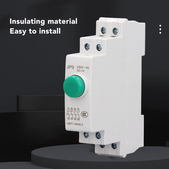 2NO 2NC Pushbutton Switch for Din Rail Electric Line Control with LED ...