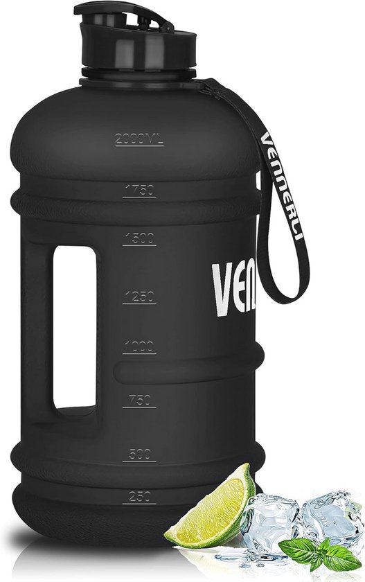 Waterfles 2.2L BPA-vrij | Halve Gallon Waterkan voor Buiten Sporten ...