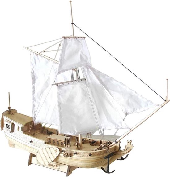 Wooden Ship Model Kit DIY Sailing Ship Model Puzzle Toy Home Decoration ...
