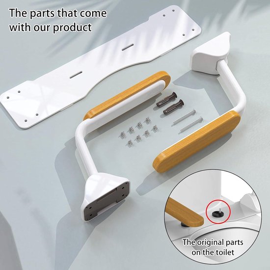 Toilet Safety Rails - Foldable Seat Booster with Handles - Robust ...