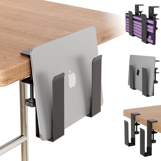 Verstelbare laptopstandaard met klem voor bureaus - Geen boren nodig ...