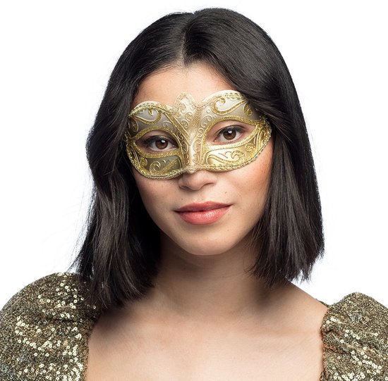 Carnaval gemaskerd bal verkleed set - Oogmasker goud - Lange cape met ...