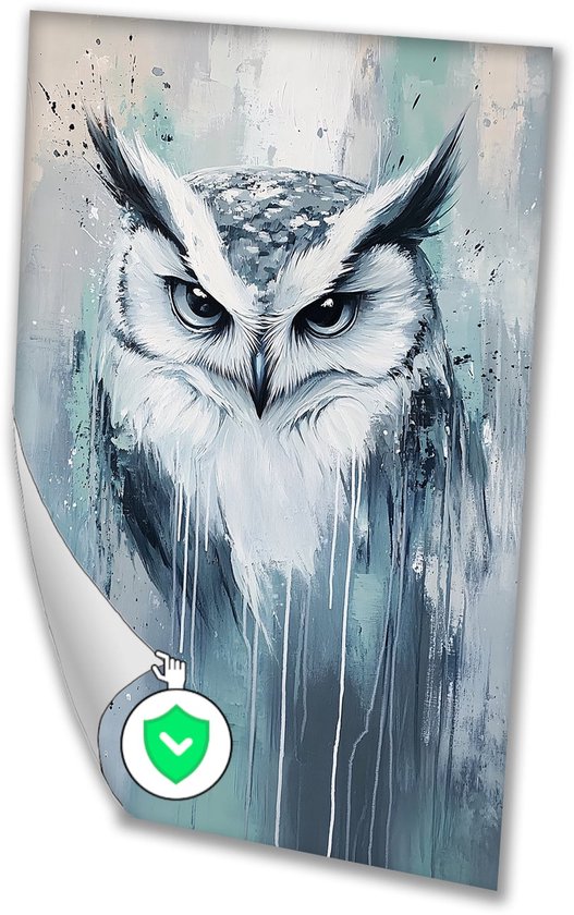 Expressieve uil in moderne stijl - Uil posters - Wanddecoratie dier ...
