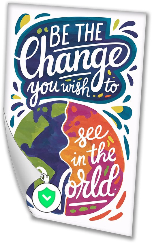 Inspirerende poster met wereldbol - Motivatie posters - Poster wereld ...