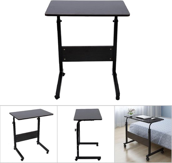 Roltafel voor Bed Sofa - Rollend Mobiel Werktafel In Hoogte Verstelbaar ...