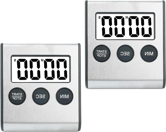 Inovra - Digitale keukentimer met magnetische bevestiging - kookwekker en stopwatch -... | bol