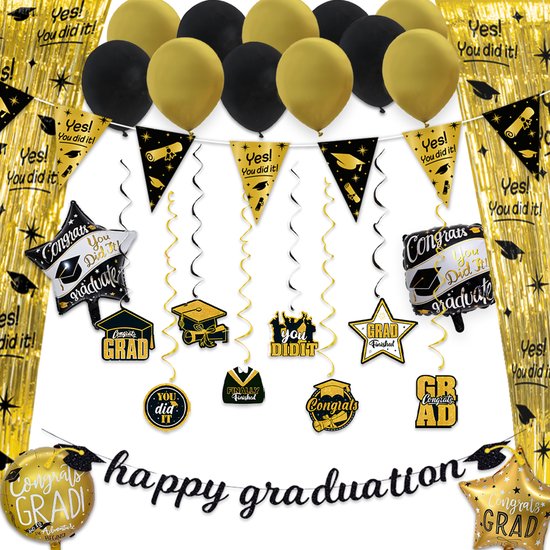 BTH Geslaagd - Feestpakket - Slingers - Ballonnen - Graduation ...