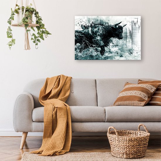 Abstracte stier met dynamiek - Stier posters - Posters dieren ...