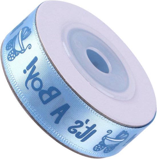 Vlek Lint Baby Shower Party Ribbon Dooplint (blauw) 10Yard | bol