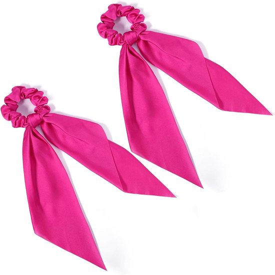 Lint scrunchie met strik 2 stuks - elegante haaraccessoire voor vrouwen ...