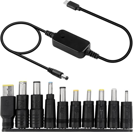 PD to DC adapter cable type C plug to DC 5521 plug - Adjustable Key ...