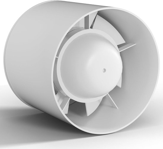 150 mm inline afvoerventilator - stille buisventilator 320 m³/u - voor ...