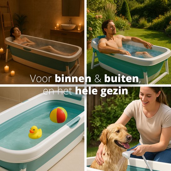 FlinQ Opvouwbaar Ligbad - Inklapbaar Bad voor volwassenen - Mobiel ...