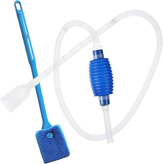 Sifonpomp en Borstel voor Aquarium - Eenvoudige Grindreiniger voor ...