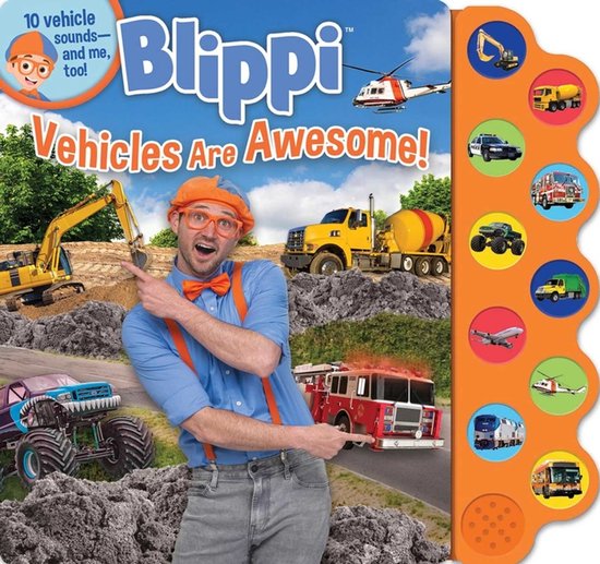 10-Button Sound Books- Blippi: Vehicles Are Awesome!, Thea Feldman ...