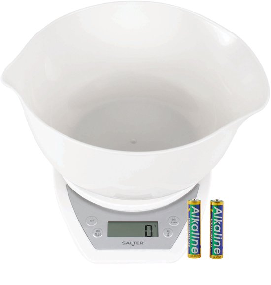 Salter Dual Pour Electronic Kitchen Scale – 2 Litre Mixing Bowl ...