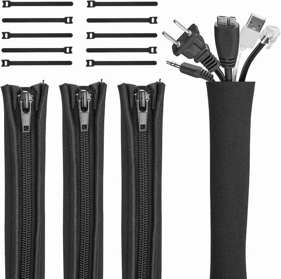 Cable Tidy Management Sleeve Wire Hider Cord Organizer System voor PC ...