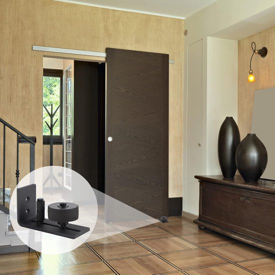 Guide au sol pour porte coulissante, roues inférieures réglables, rail ...