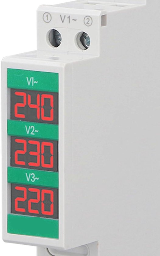 Lcd-scherm Spanningsmeter Knopbediening 3-fase Voltmeter 60‑450 V Hoge ...