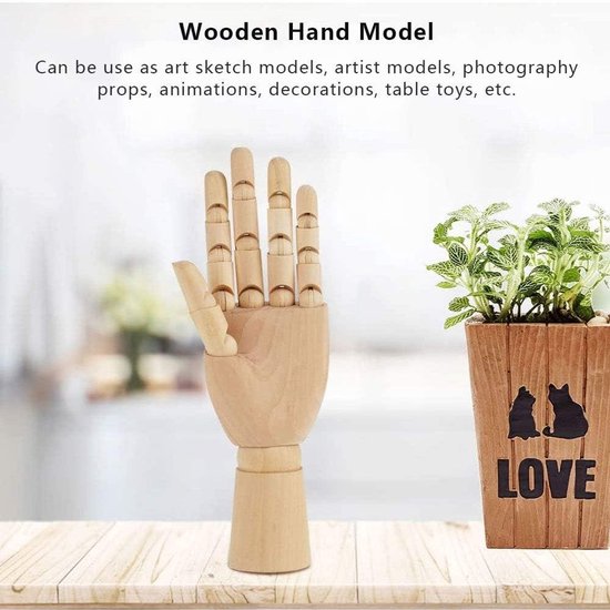 Hand Model Kunstenaars Figuur Houten Hand Arts Klasse voor schetsen | bol
