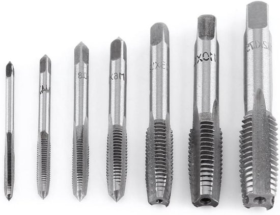 Lager Staal Metrische Draad Stalen Tap Set - M3 M4 M5 M6 M8 M10 M12 | bol