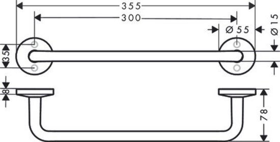 hansgrohe AXOR Universal Circularsteunbalk, 42813300 | bol