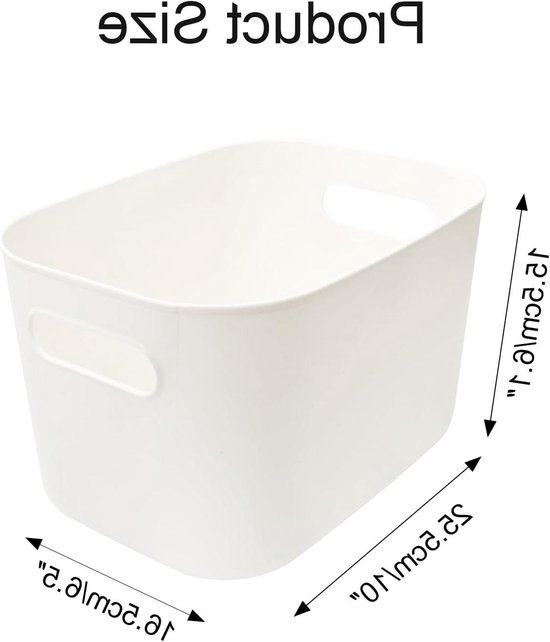 Opbergdozen met deksels 4 stuks stapelbare plastic klein formaat 8 l ...