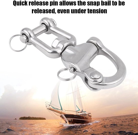 316 Stainless Steel Squat Rotation Snap-on Metal Buckle Hooks with ...