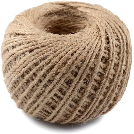 100 Meter 3Mm Natuurlijke Jute Touw 3 Ply Gift Wrapping String DIY Touw ...