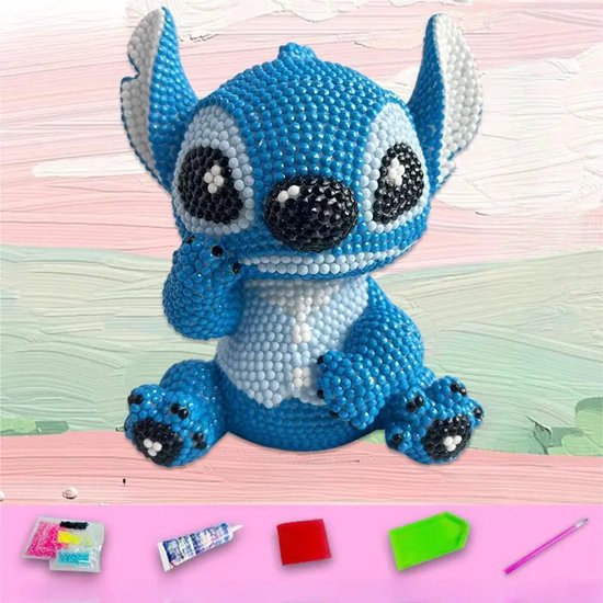 Disney-Stitch spaarpot - diamond painting - 12 cm | bol
