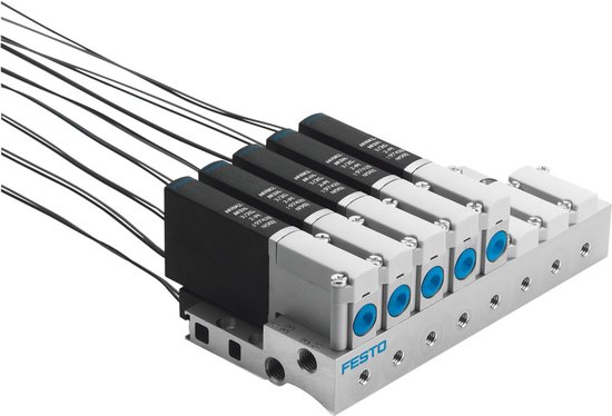 Festo 3/2 NO Monostabiele Lucht Magneetventiel Aansluitplaat 100l/min ...