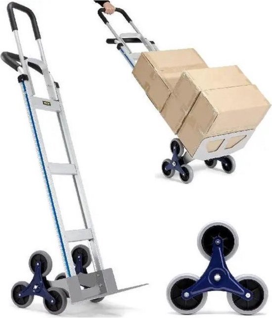 Traploper Trolley – Handkar – Opvouwbare Transportkar – Handgrepen met ...
