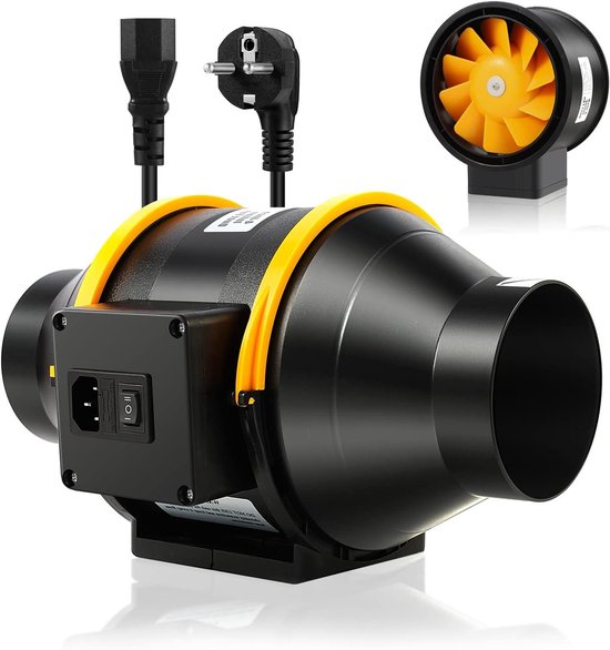 Rookafzuiging buisventilator 100 mm regelbaar inline kanaalventilator | bol