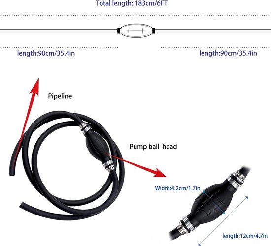 5/16 inch Brandstofleiding Montage - Hevelpomp - Handmatige Oliepomp ...