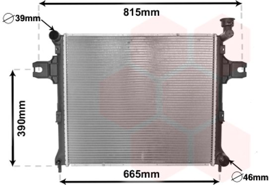 RADIATOR VOOR JEEP COMMANDER WH 2005-2010 55116849AB | bol
