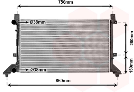 Van Wezel - RADIATOR VOOR VW LT 1996-2006 2D0121253 | bol
