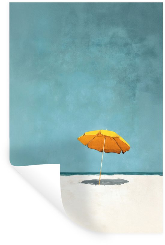 Muurstickers - Sticker Folie - Parasol - Geel - Strand - Zee - 20x30 cm ...