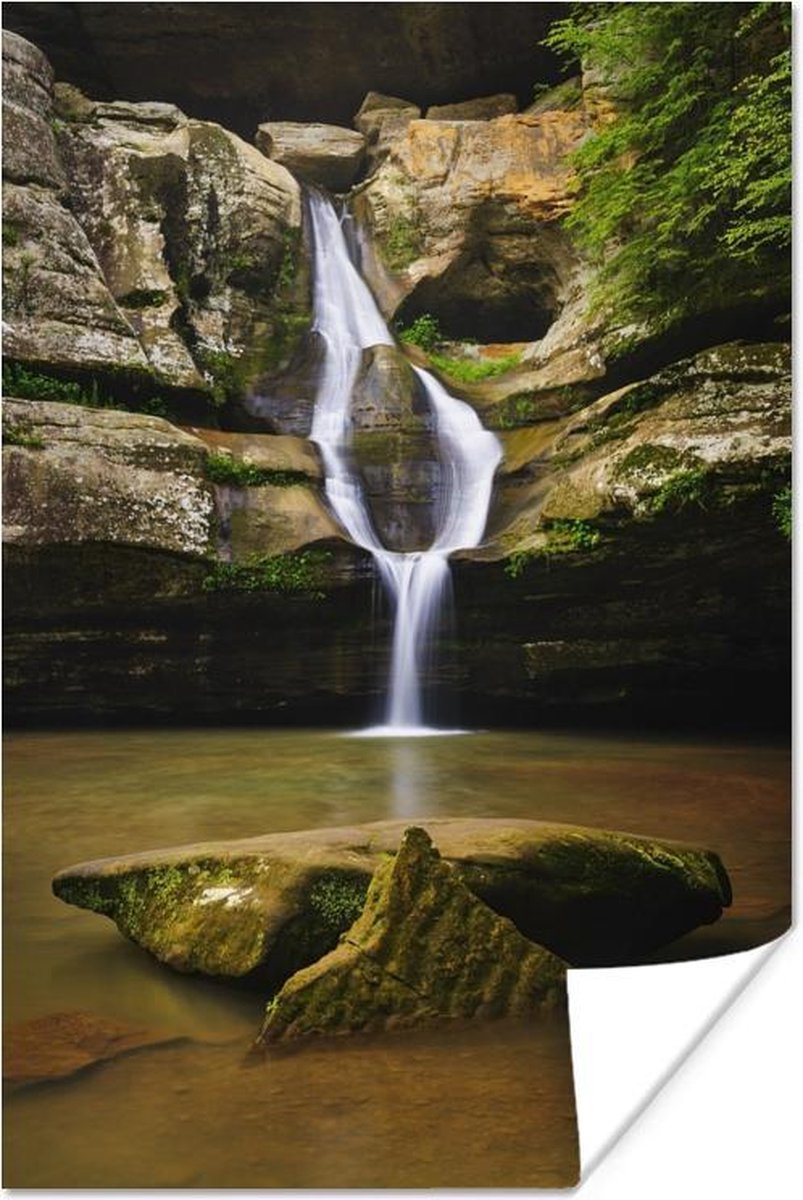 Affiche Cascade de près 120x180 cm - Tirage photo sur Poster ...