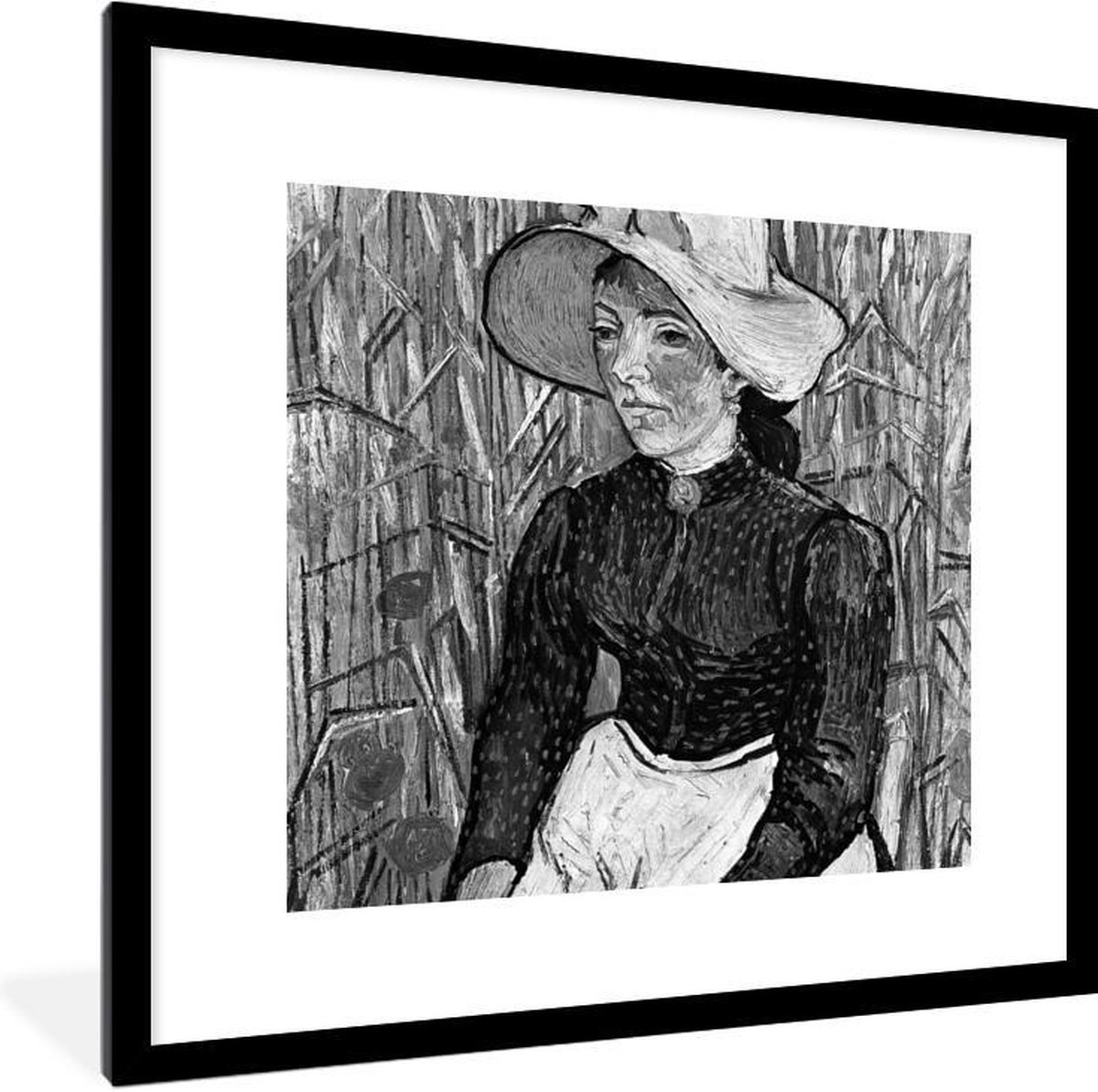 Paysanne au chapeau de paille jaune - Peinture de Vincent van Gogh | bol.com