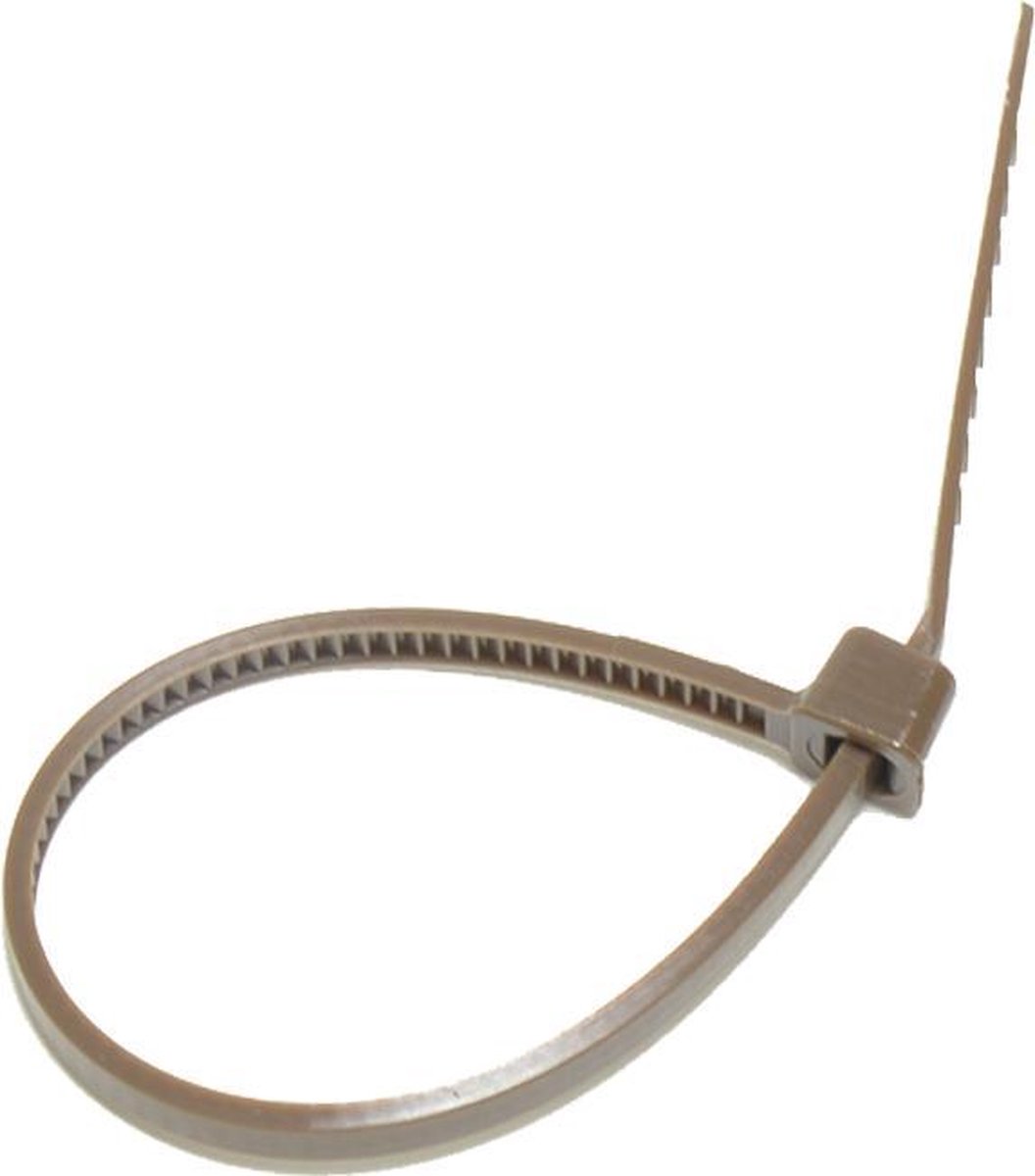 Kabelbinders 2,5 x 100 mm - bruin - zak 100 stuks - Tiewraps - Binders ...