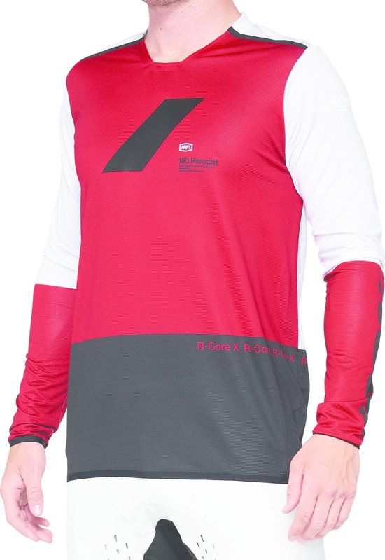 100% MTB Fietsshirt R-Core X - KersZwart - L | bol.com