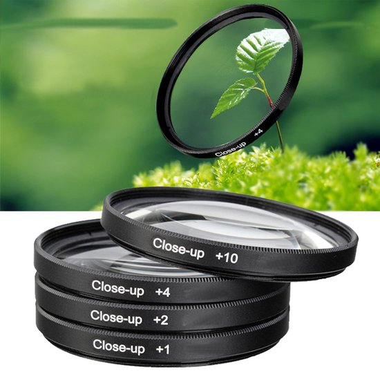 4x 43mm Close up Filter Macro +1+2+4+10 camera lens filter | bol