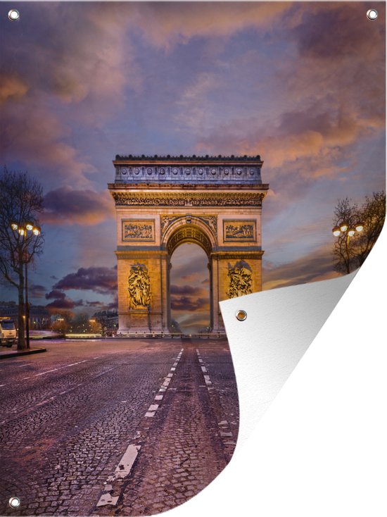 Tuin decoratie Kleurrijk beeld van de beroemde triomfboog in Parijs ...